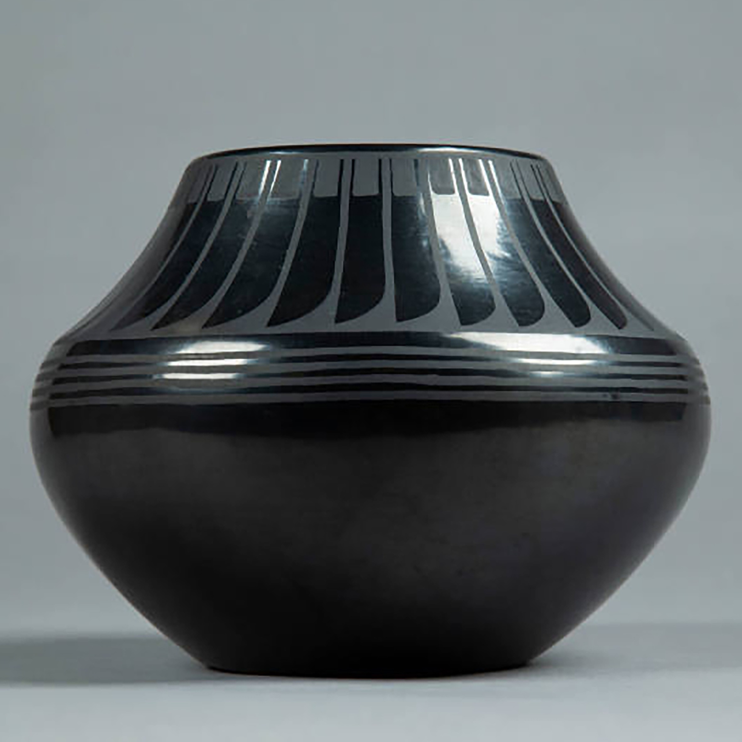 Maria Martinez Pottery Black On Black